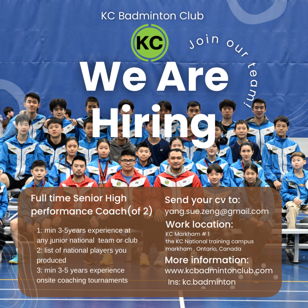Careers – KC Badminton Club